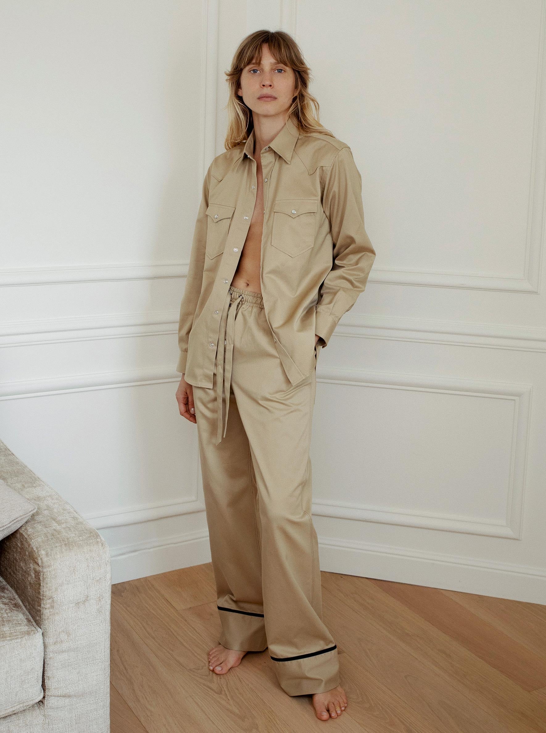 Women's pajama pants - oversized straight cut Marie Marot