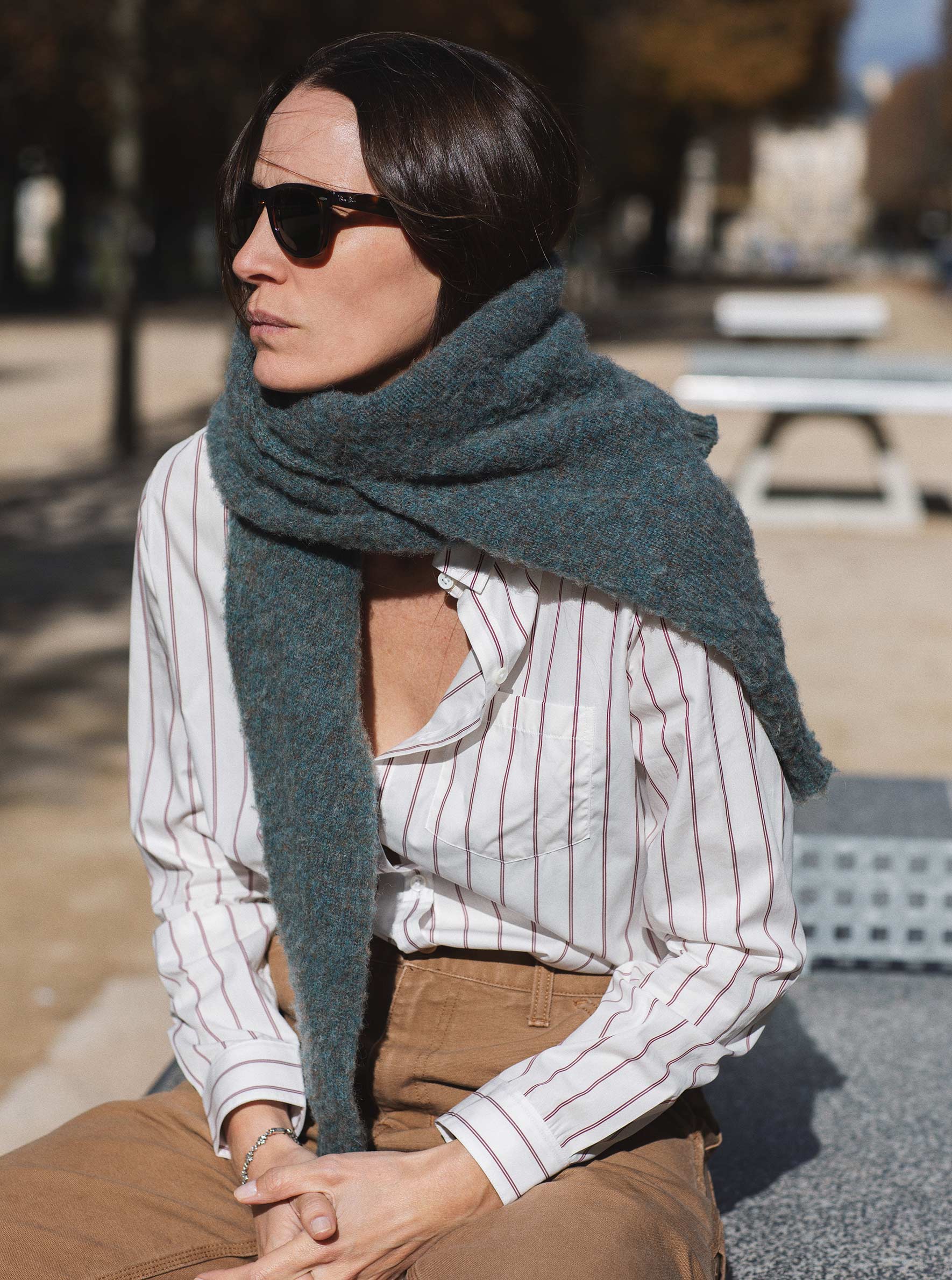 Women's striped Margot shirt – 100% cotton – Marie Marot